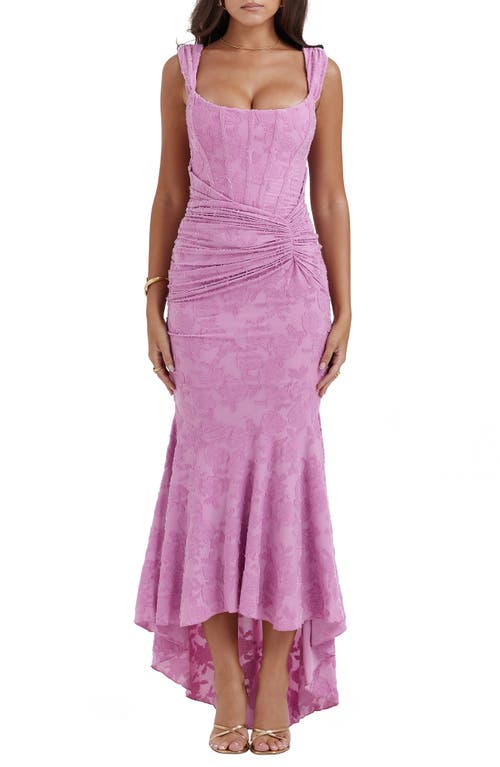 HOUSE OF CB HOUSE OF CB Cesca Floral Ruched High-Low Dress